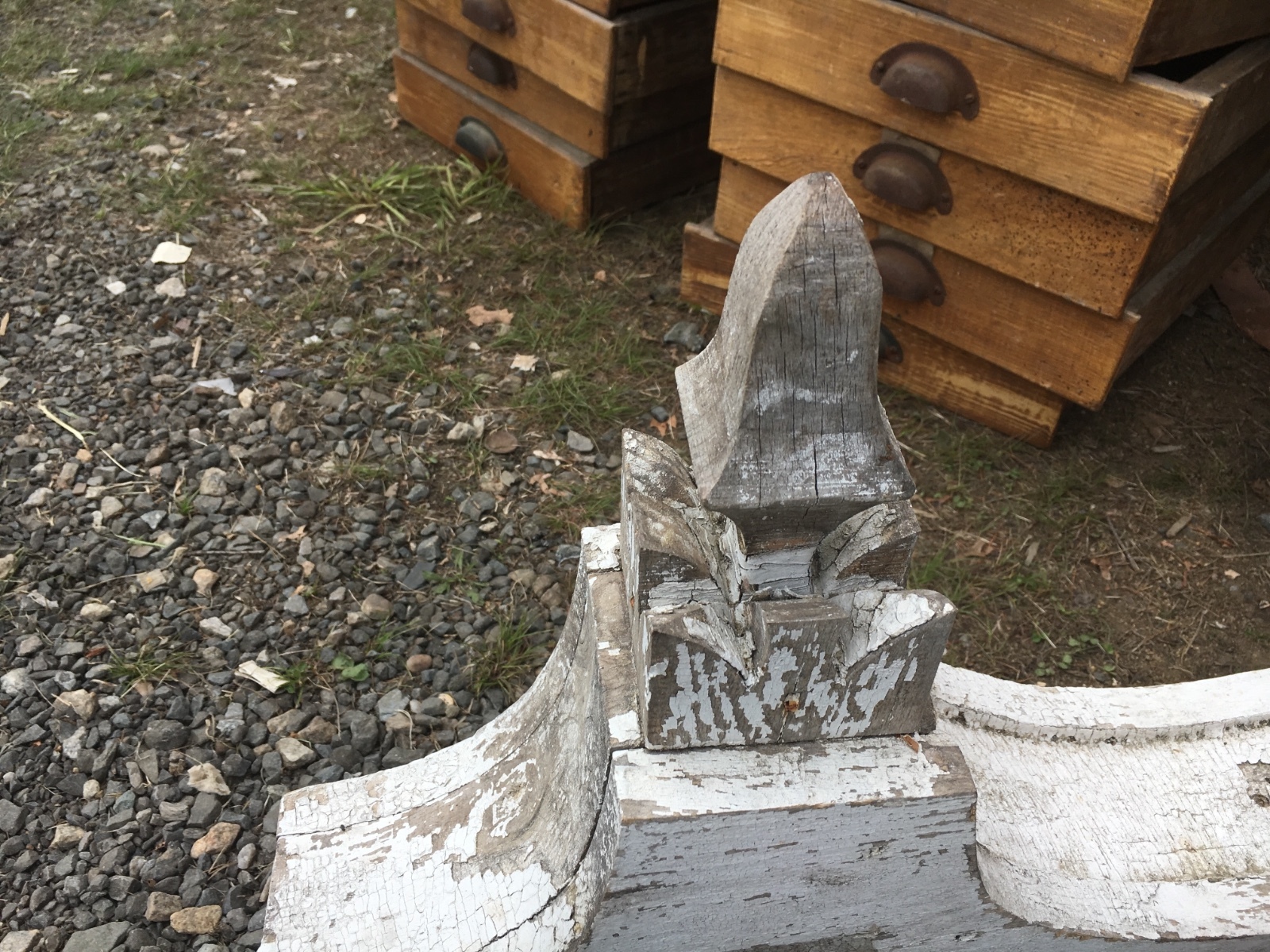 Huge fancy Victorian gingerbread corbel bracket - unique finial detail ...