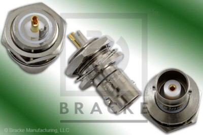BNC Female Bulkhead Isolated Ground Connector .500 Round Hole Solder ...