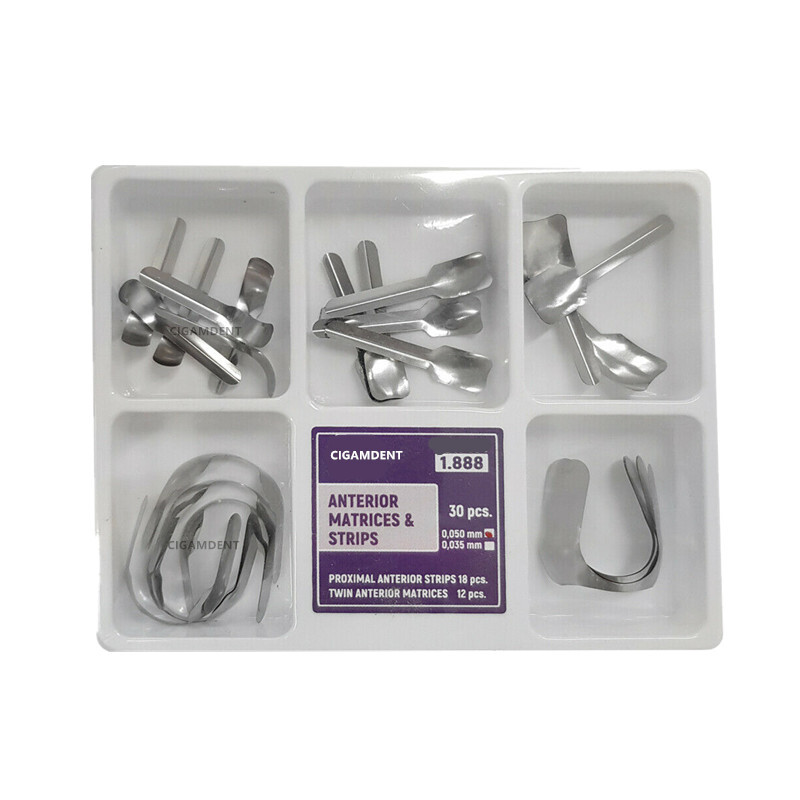 1Box Dental Matrix Band Anterior Proximal Strip Sectional Contoured ...