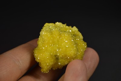 Alunite yellow crystal on matrix Poland like sulfur or calcite or ...