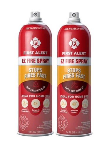 2~Fire Extinguisher EZ Fire Spray Stops Fires Fast Safe & Easy Clean-up ...