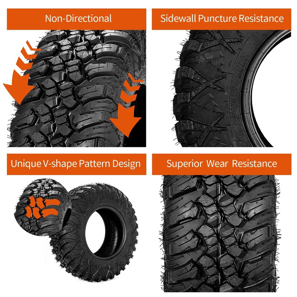 Set 2 30x10-14 ATV UTV Tires 8PR 30x10x14 Radial All Terrain Mud Tires ...