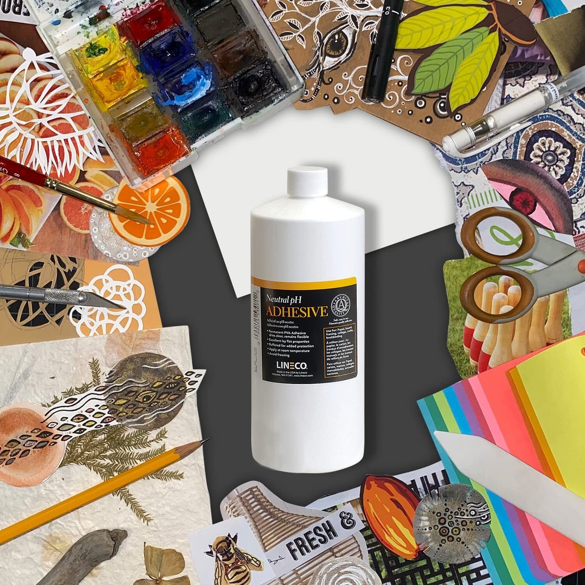 Acid-free Glue Lineco Neutral PH Adhesive - 1 Quart Archival Quality ...