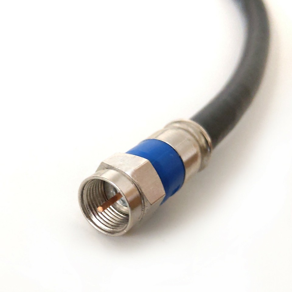 BLACK / ORANGE RG6 DIRECT BURIAL COAX UNDERGROUND COAXIAL CABLE, CUT UP ...
