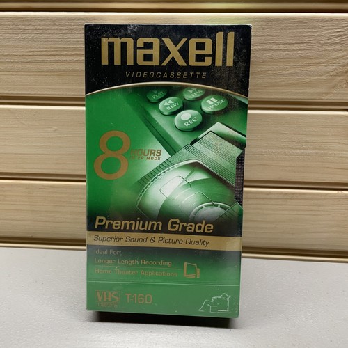 Maxell Premium Grade T-160 8 Hours Blank VHS Video Cassette Tapes New ...