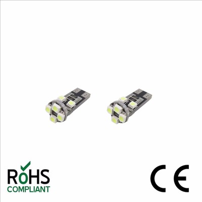 2X GLB501 504 T10 Canbus LED Warm White Wedge Bulb Car Gauge Sidelight ...