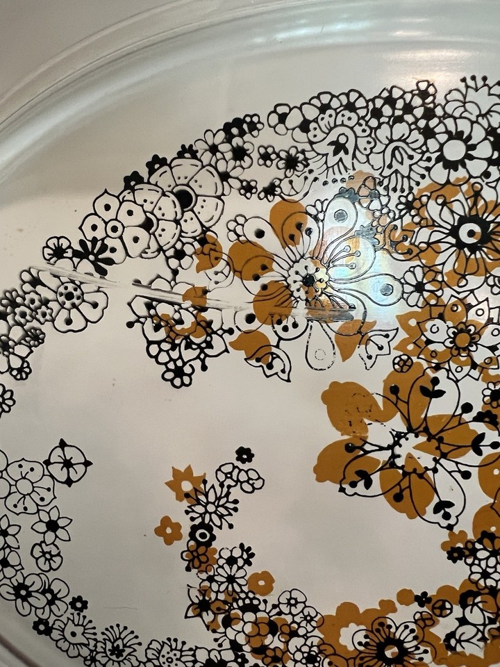 RARE Vintage Pyrex BUBBLE FLOWER 045 Casserole Factory Misprint Mistake ...