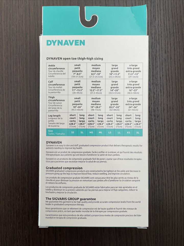 Sigvaris Dynaven 972 Access Open Toe Thighs Highs w/Grip Top - 20-30 ...