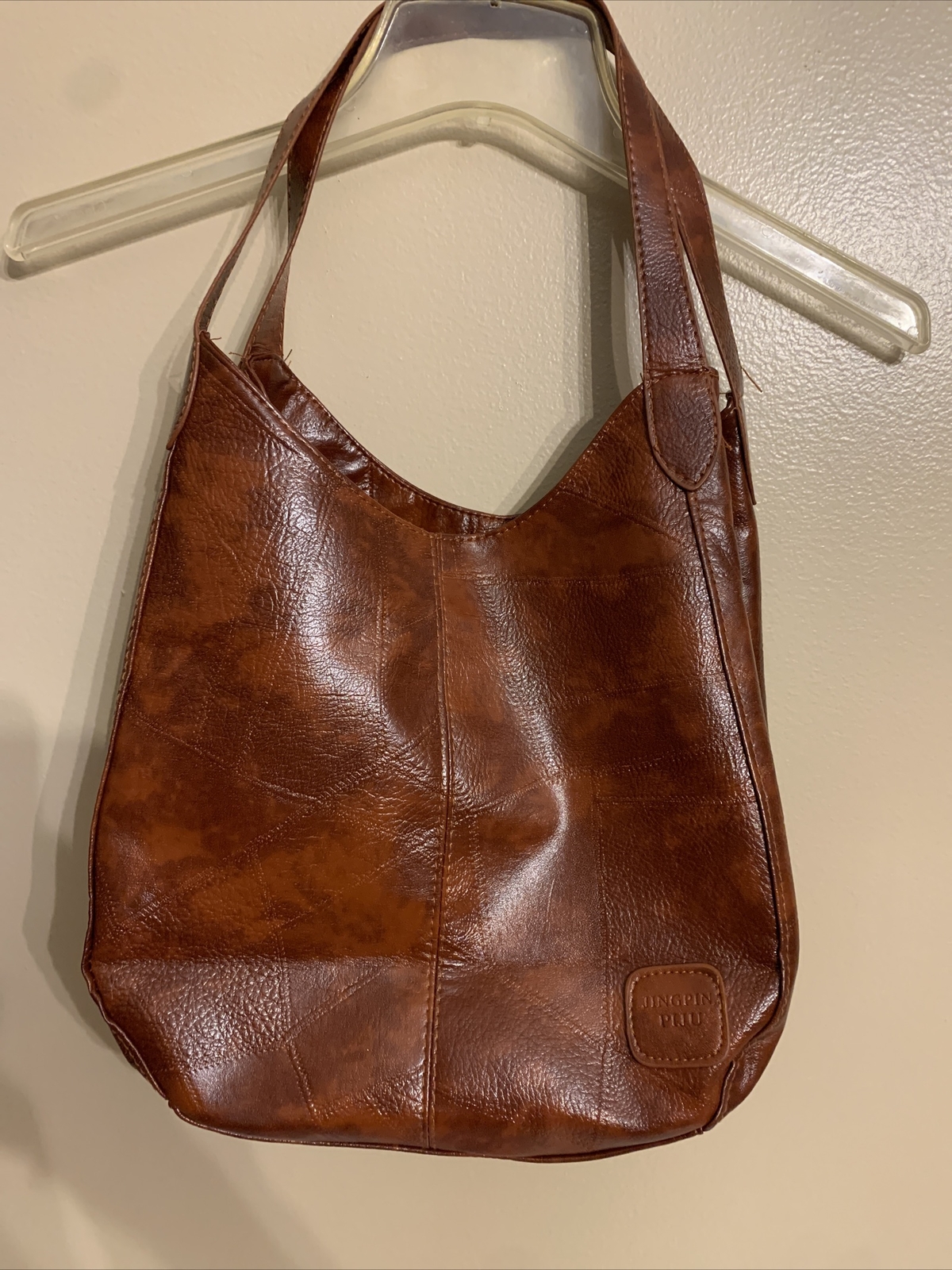 JINGPIN PIJU Leather Handbag QVC Reddish Brown w/Dust Bag New | eBay
