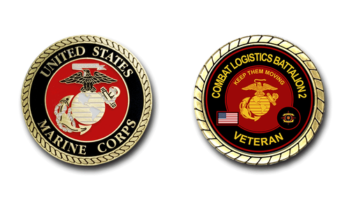 Combat Logistics Battalion 2 Veteran Challenge Coin Officially Licensed ...