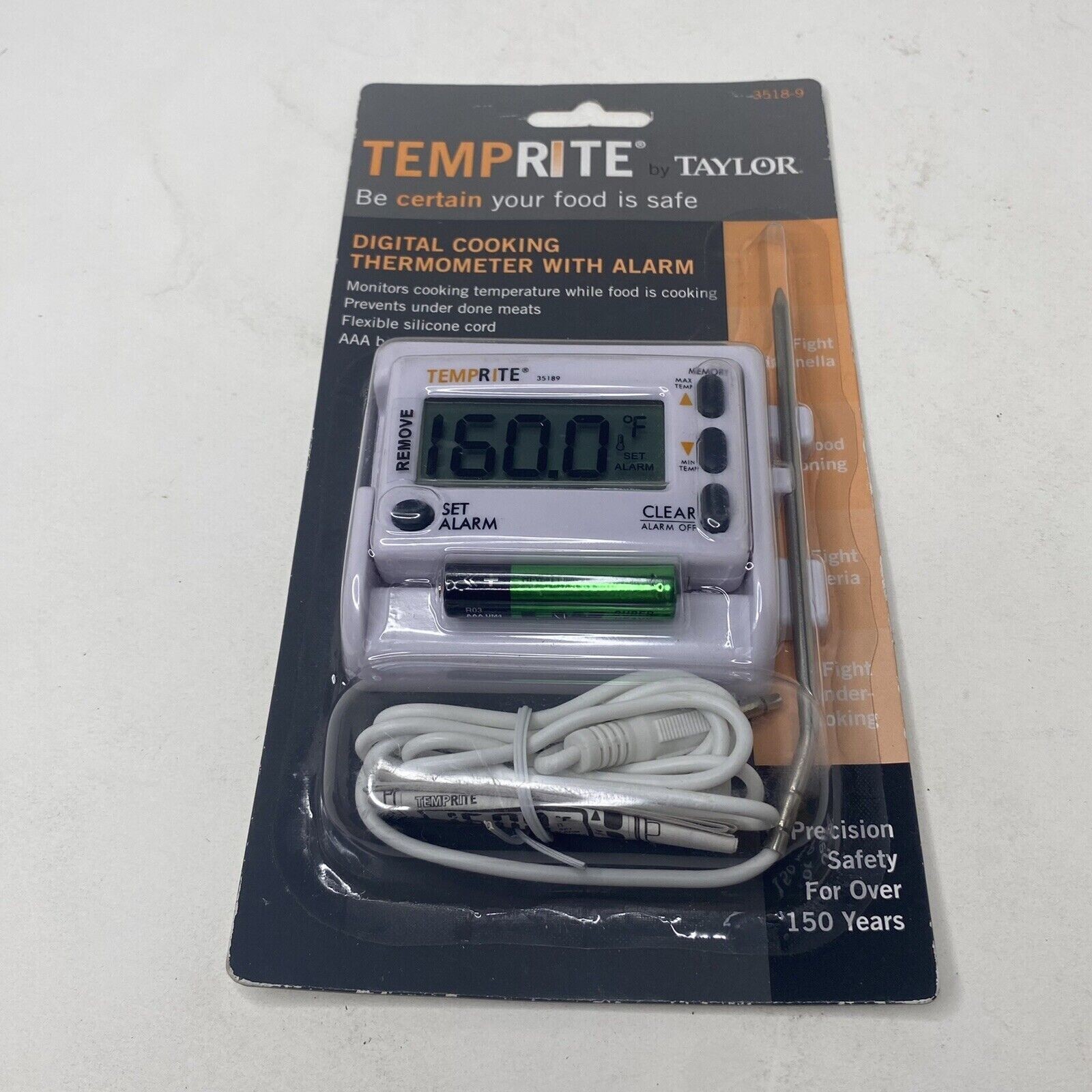 Taylor TruTemp Digital Cooking Thermometer With Alarm 3518N for sale ...