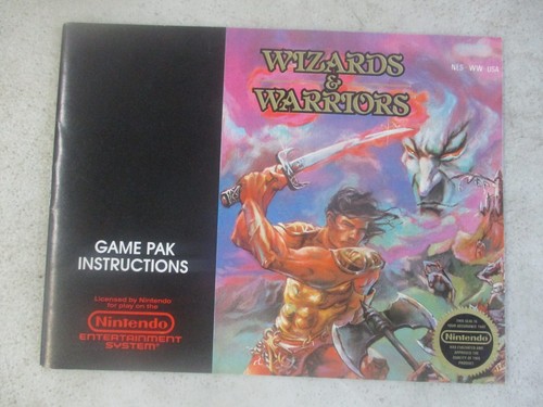 NINTENDO NES WIZARDS & WARRIORS INSTRUCTION MANUAL ORIGINAL | eBay