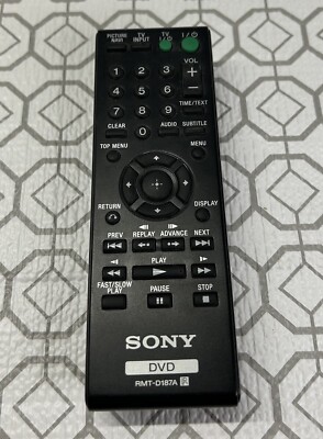 Sony Rmt-D187A DVD Dvp-NS710H Dvp-SR200P Dvp-SR400P Remote Control | eBay