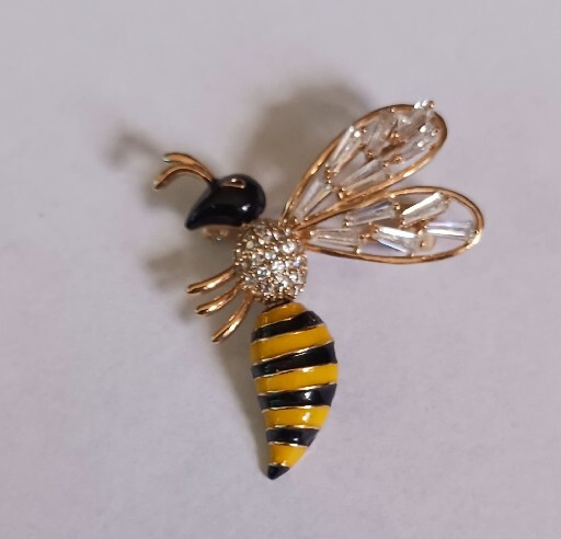 Wasp Bee Enamel Brooch Pin Pendant 18k Gold Plated | eBay
