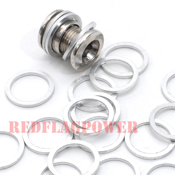 20pcs 1mm aluminum bicycle mountain bike chainring bolt spacer double ...