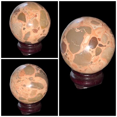 49mm 184g Leopardite Jasper Sphere Natural Leopard Skin Crystal ...