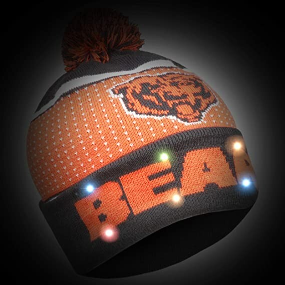 Vegas Golden Knight Big Logo Light Up Beanie Winter Hat Toque Cuff Pom ...