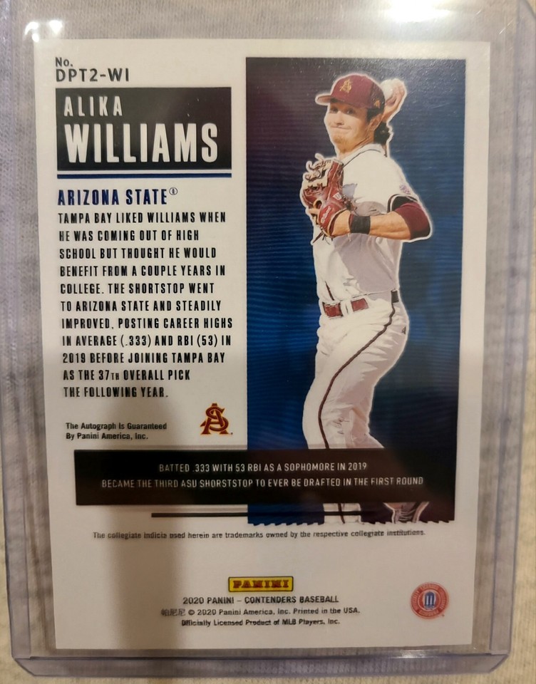 ALIKA WILLIAMS 2020 Contenders Draft Pick Ticket Autograph AUTO Rookie ...