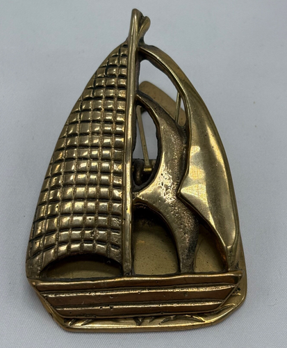 Vintage Brass Sailboat Paper Clip Desk Office Nautical Decor | eBay