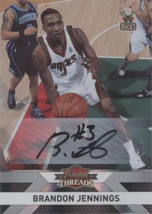 2010-11 Panini Threads - Brandon Jennings #41 Autographs /24 (AU) for ...