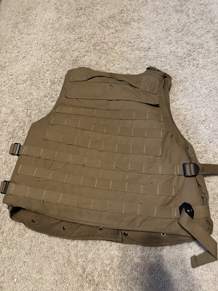 Coyote Brown USMC Body Armor Vest w/ Soft Armor Inserts LVL3A Medium | eBay