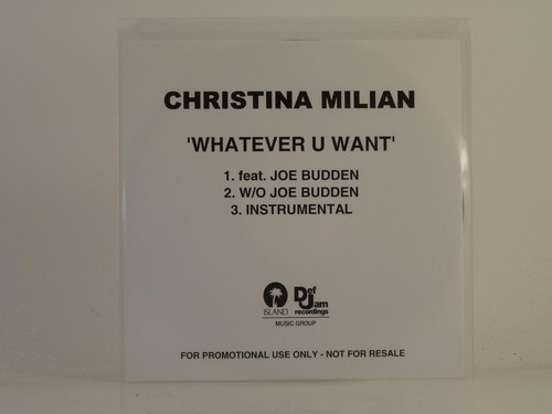 CHRISTINA MILIAN WHATEVER U WANT (H1) 3 Track Promo CD Single White ...