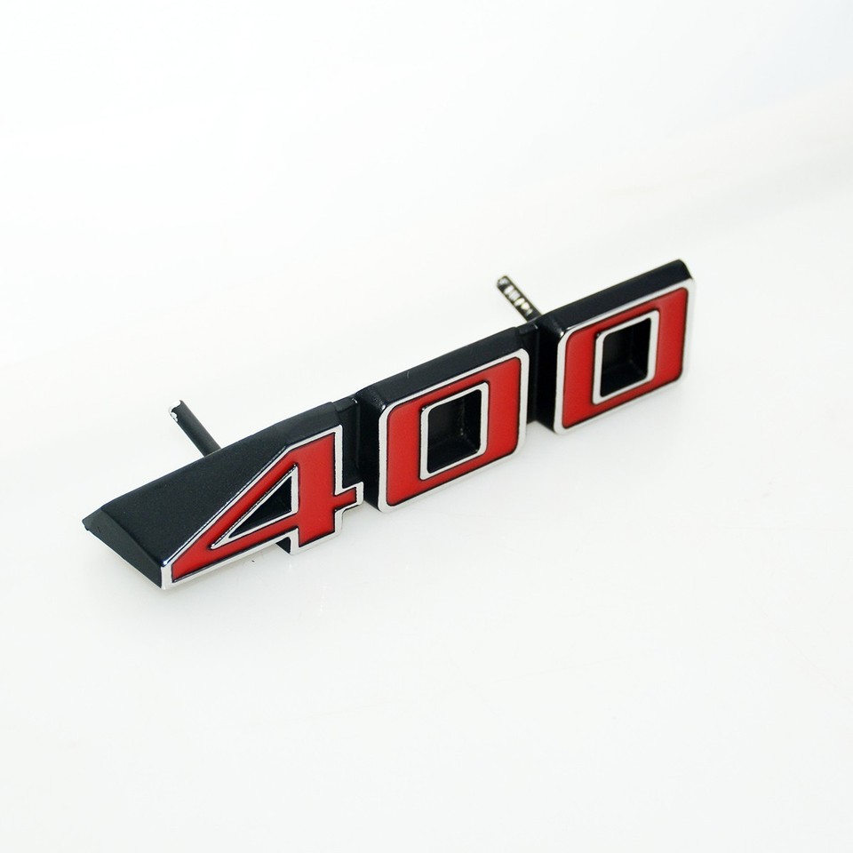 2Pc Chrome Red 71-75 Fender or Rocker Panel 400 Emblem Badge Nameplate ...