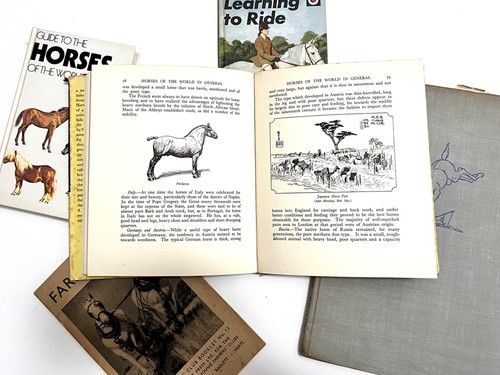 RARE VINTAGE HORSE BOOKS x 5 Illustrated (1939–1986) RIDING Breeds FARM ...