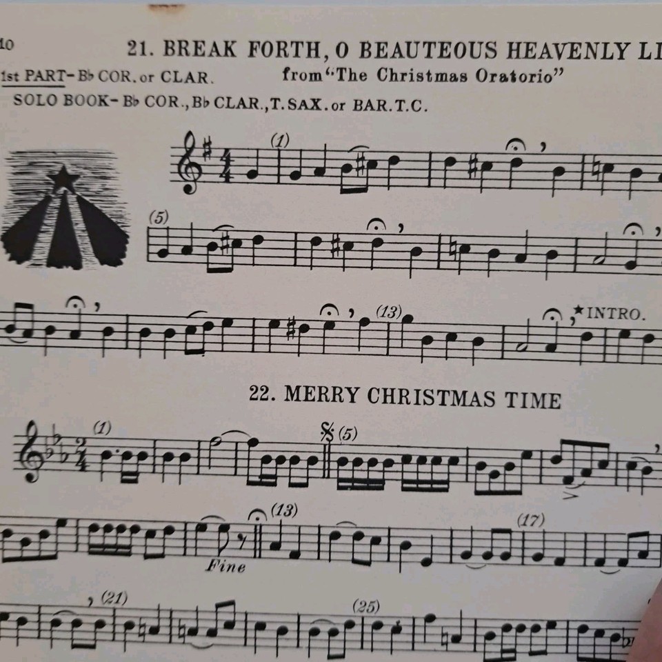 Christmas Time Book of Carols ~ Forrest Buchtel Clarinets Cornets Tenor ...