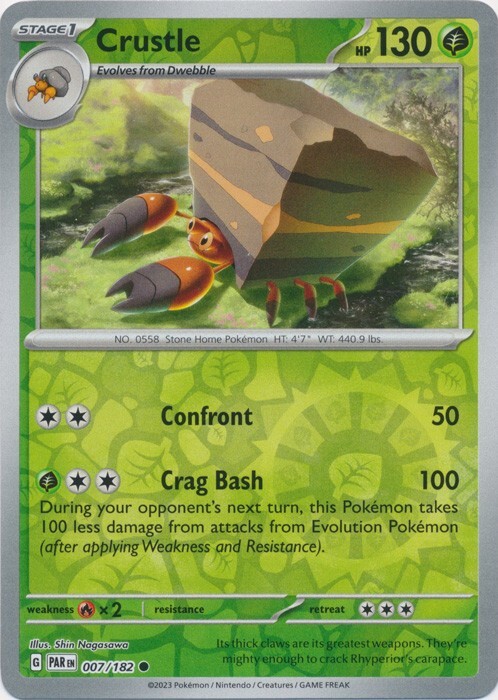 Reverse Holo Crustle - 007/182 Common Paradox Rift | eBay