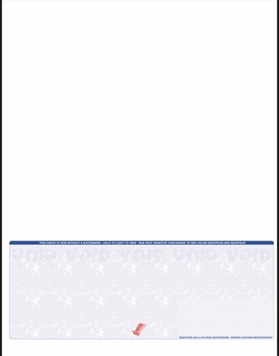 25 High Security Blank Check Stock Paper - Blue Background Check On ...