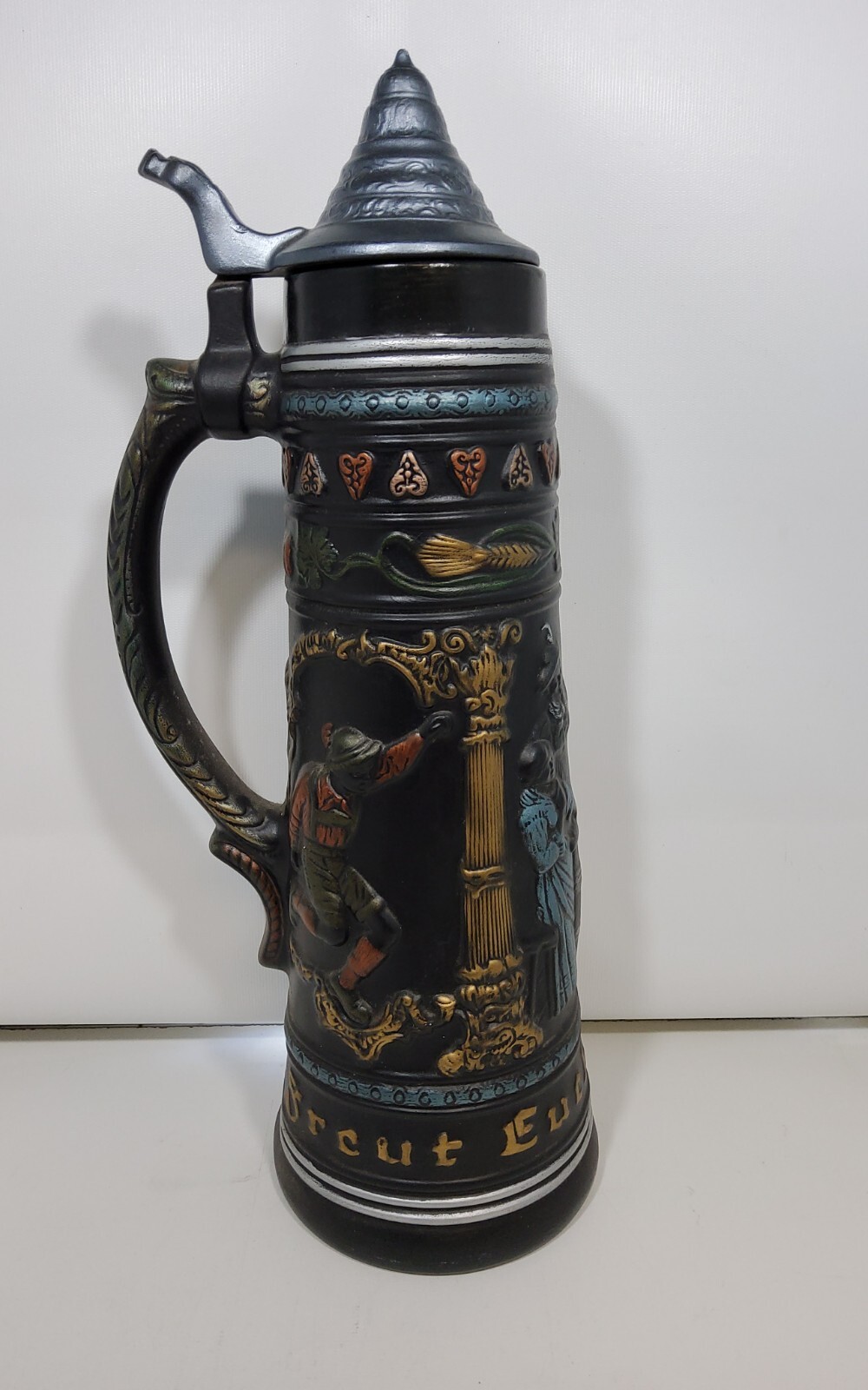 Vintage Ceramic Beer Stein Large Size 18" Tall with Lid | eBay