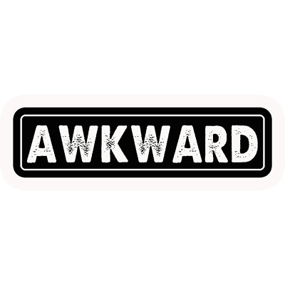 2 x Awkward - Novelty Truck Car Bumper Window Funny Sticker Stickers | eBay