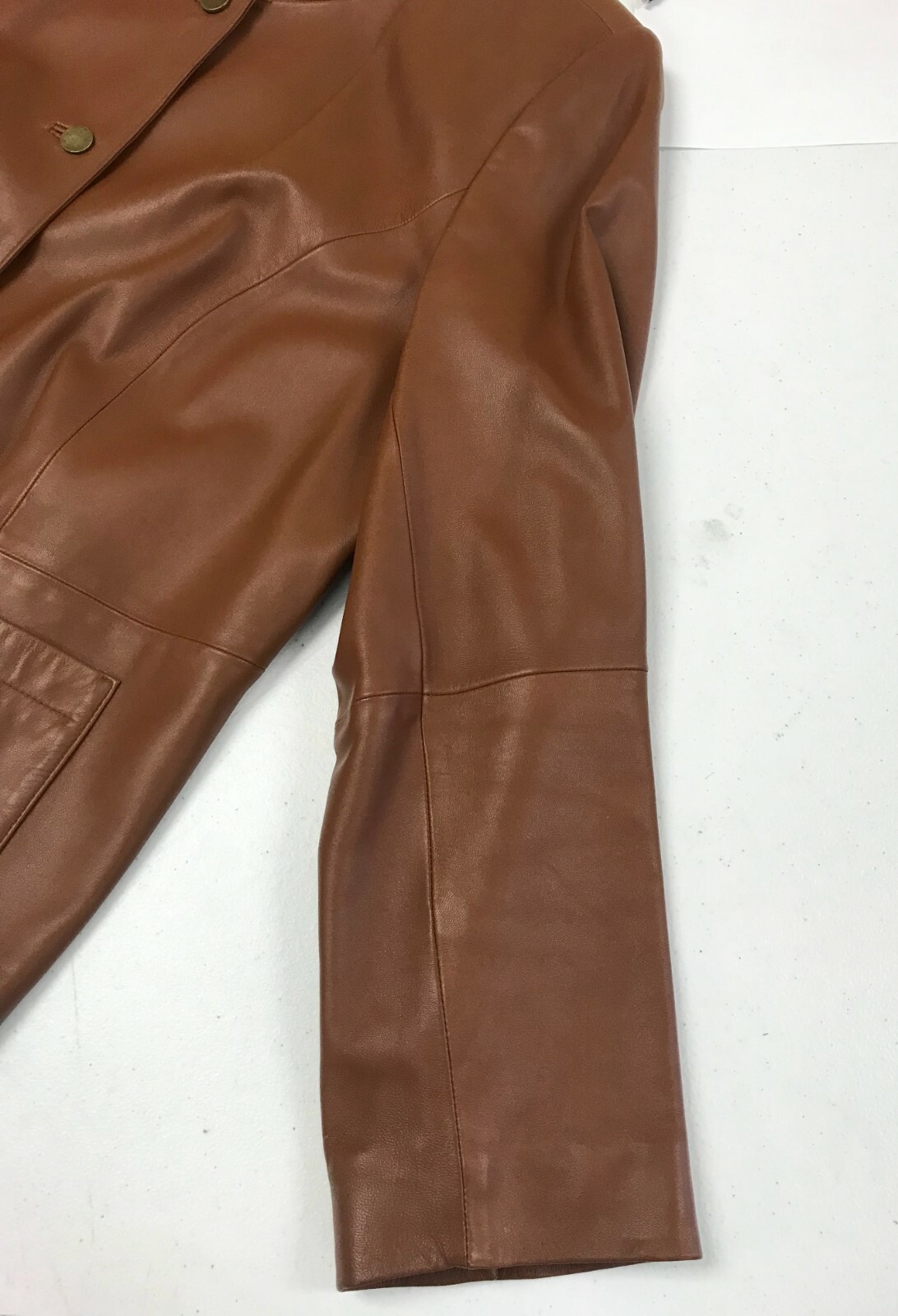 REDUCED Talbots Woman Light Brown Leather Jacket WAS … - Gem