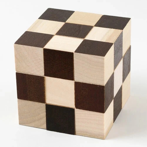 Kumiki Wooden Puzzle Craft Block Check Cube Used OOP | eBay