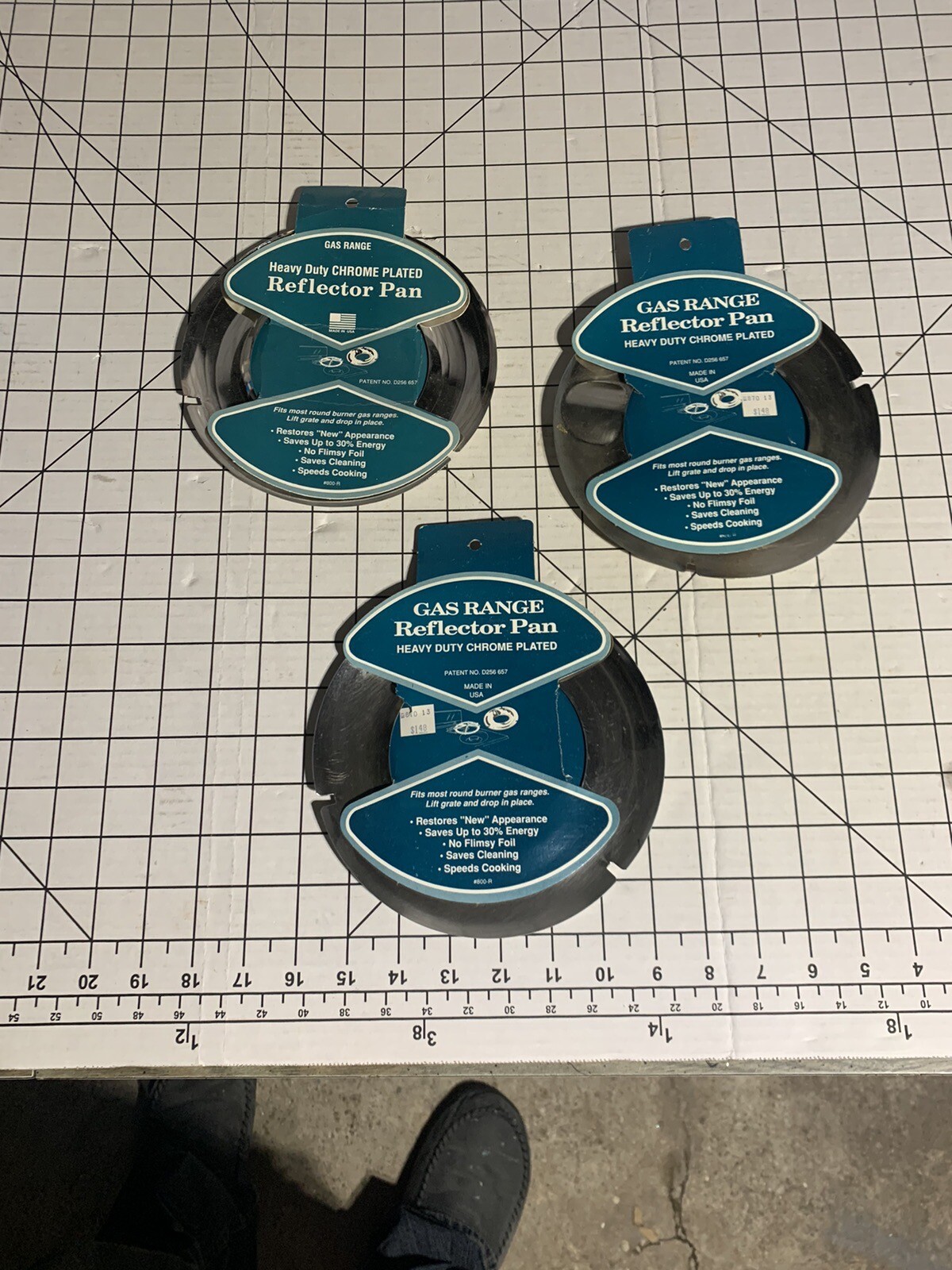 Lot Of 3 Round Range Stove Gas Drip Pan B266 | eBay