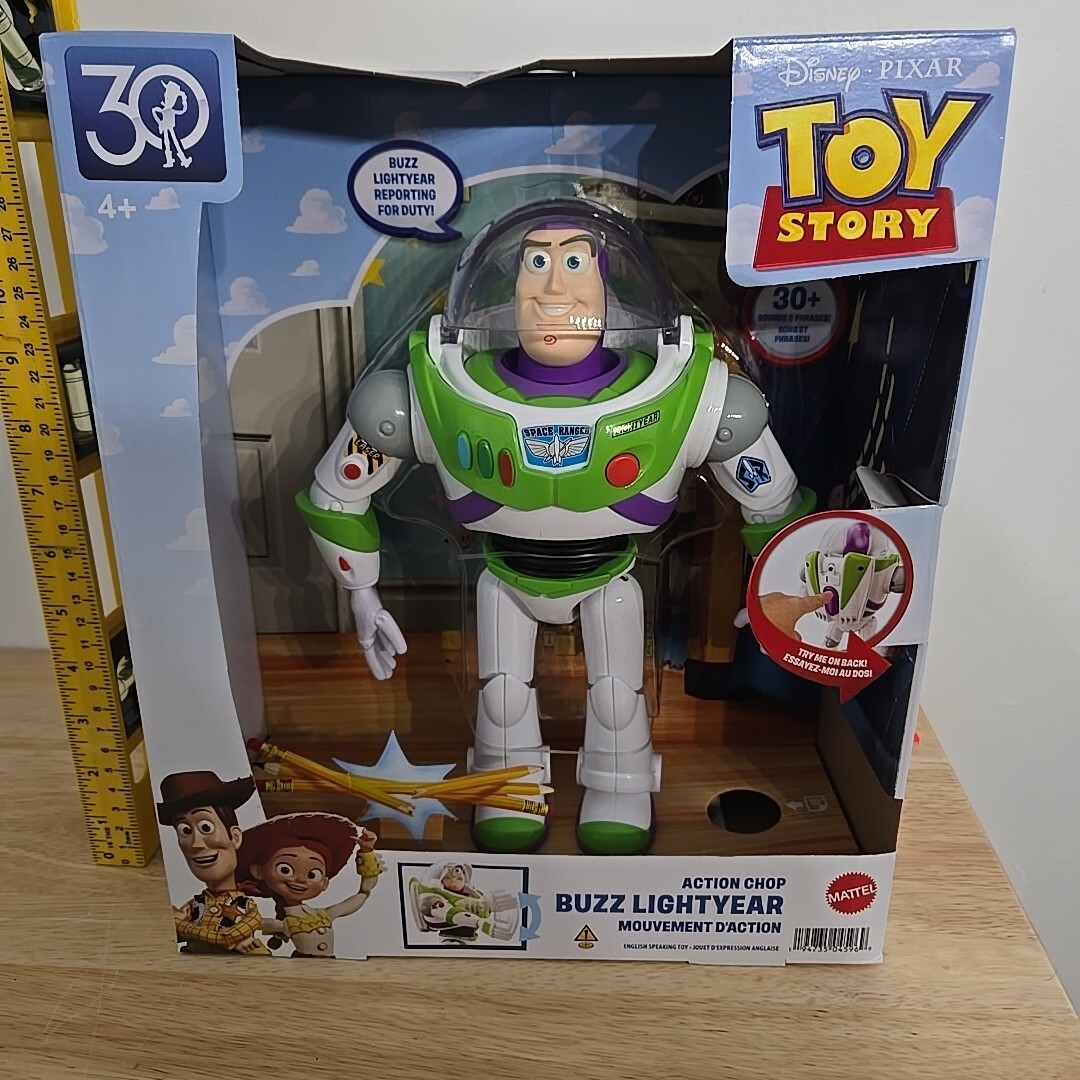 Disney Pixar Toy Story Action-Chop Buzz Lightyear Toy Mattel 30+ Sounds ...