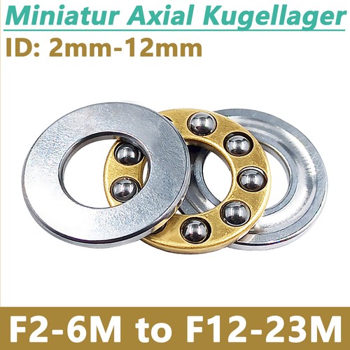 Miniatur Axial Kugellager F2-6M bis F12-23M Drucklager ID 2mm-12mm ...