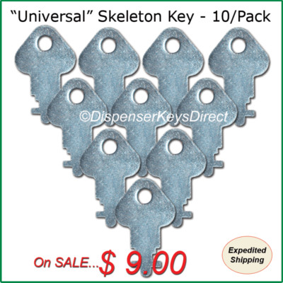 "Universal" Skeleton Key for Paper Towel & Toilet Tissue Dispensers ...