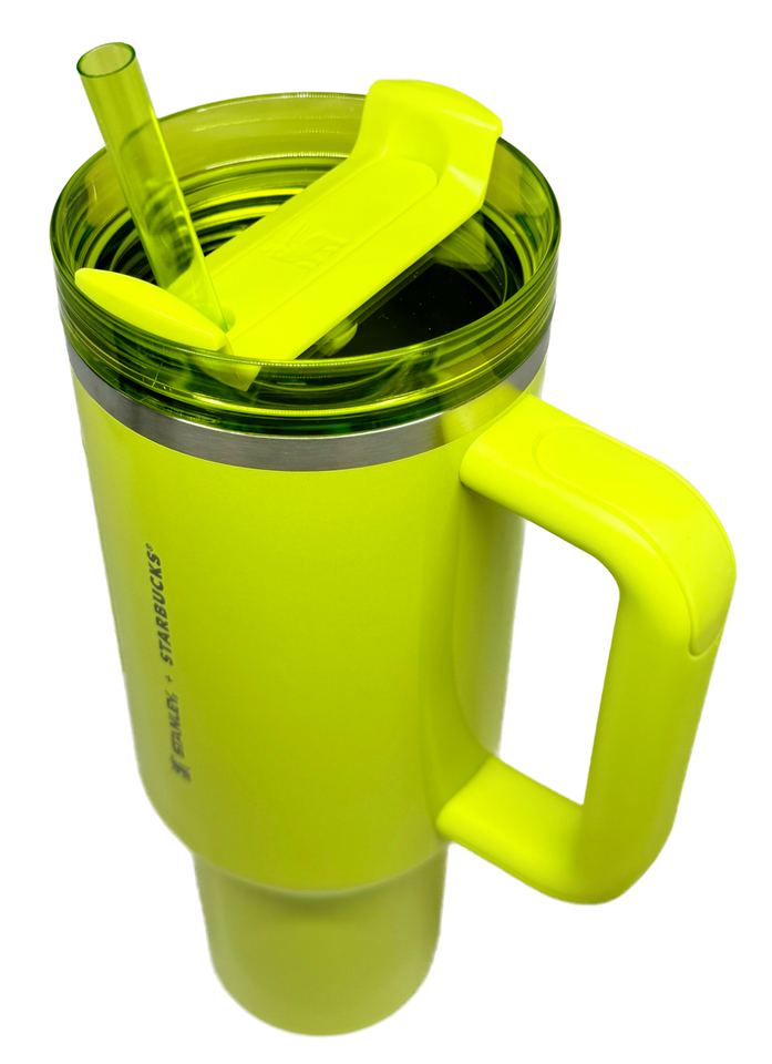 New Stanley X Starbucks 2024 Summer Lime Green Shimmer 40 Oz Neon ...
