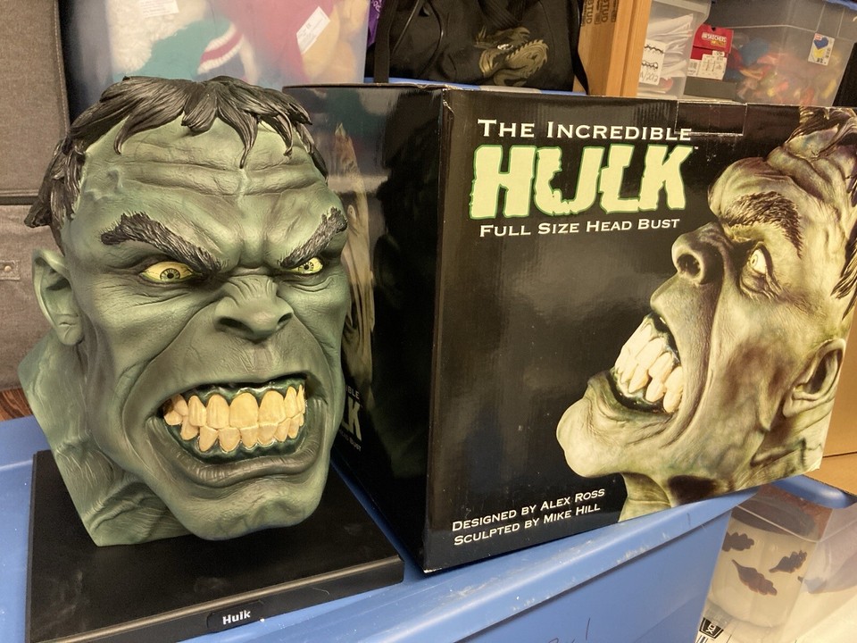INCREDIBLE HULK FULL SIZE HEAD BUST - DYNAMIC FORCES - ALEX ROSS MIKE ...