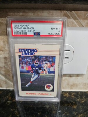 1988 KENNER STARTING LINEUP PSA 8 RONNIE HARMON CARD SLU BUFFALO BILLS ...