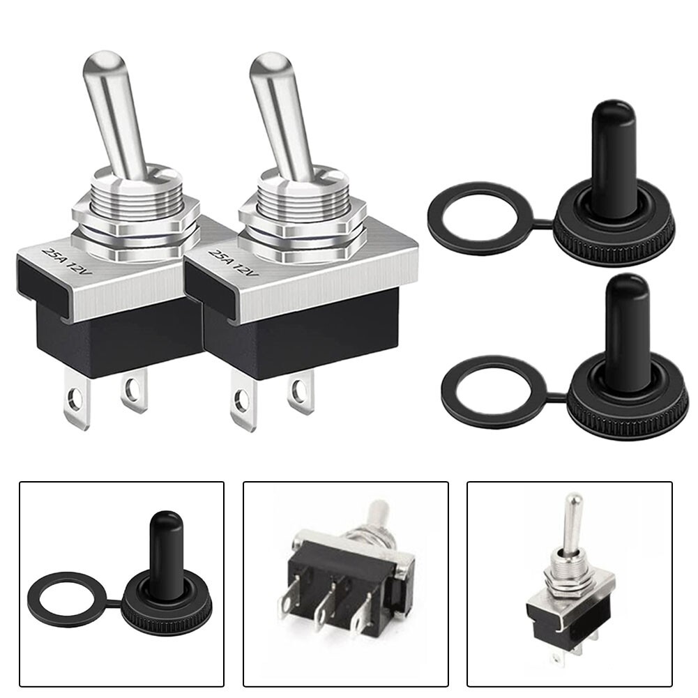 Toggle Switch Equipment -25??~+85?? 12V 25A 2 Connector 2Pcs Button ...