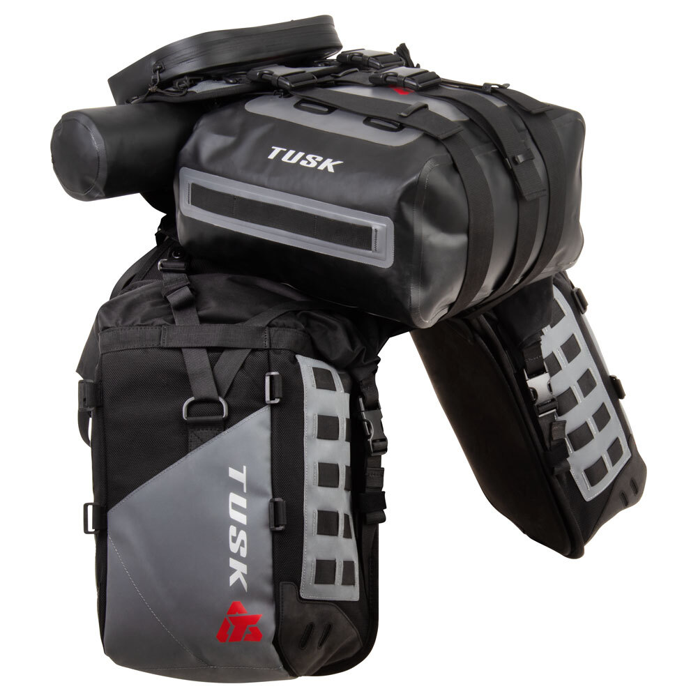 Tusk Highland X2 Rackless Luggage System w/Small Dry Duffel Tail Bag ...