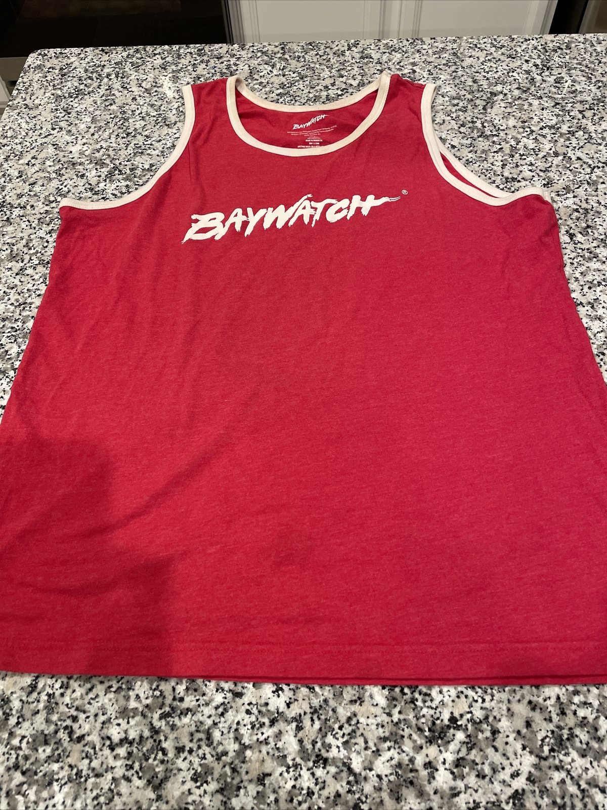 Red Baywatch Tank Top XL Malibu Beach Patrol - Gem
