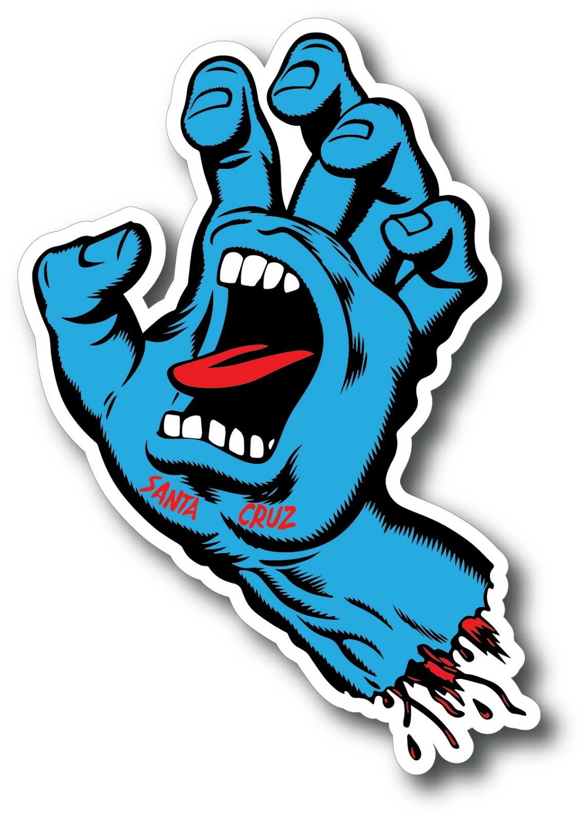 SANTA CRUZ SCREAMING HAND DECAL STICKER 3M SKATEBOARD BIKE HELMET ...