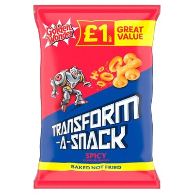 Golden Wonder Transform-A-Snack Spicy Flavour Snacks 18 x 56g Large ...
