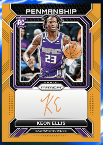 Panini NBA Dunk 2022-23 Prizm Orange Rookie Keon Ellis Auto SP #d ...