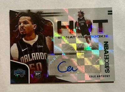 2020-21 Panini NBA Hoops Cole Anthony Rookie Hot Signatures Auto RC ...