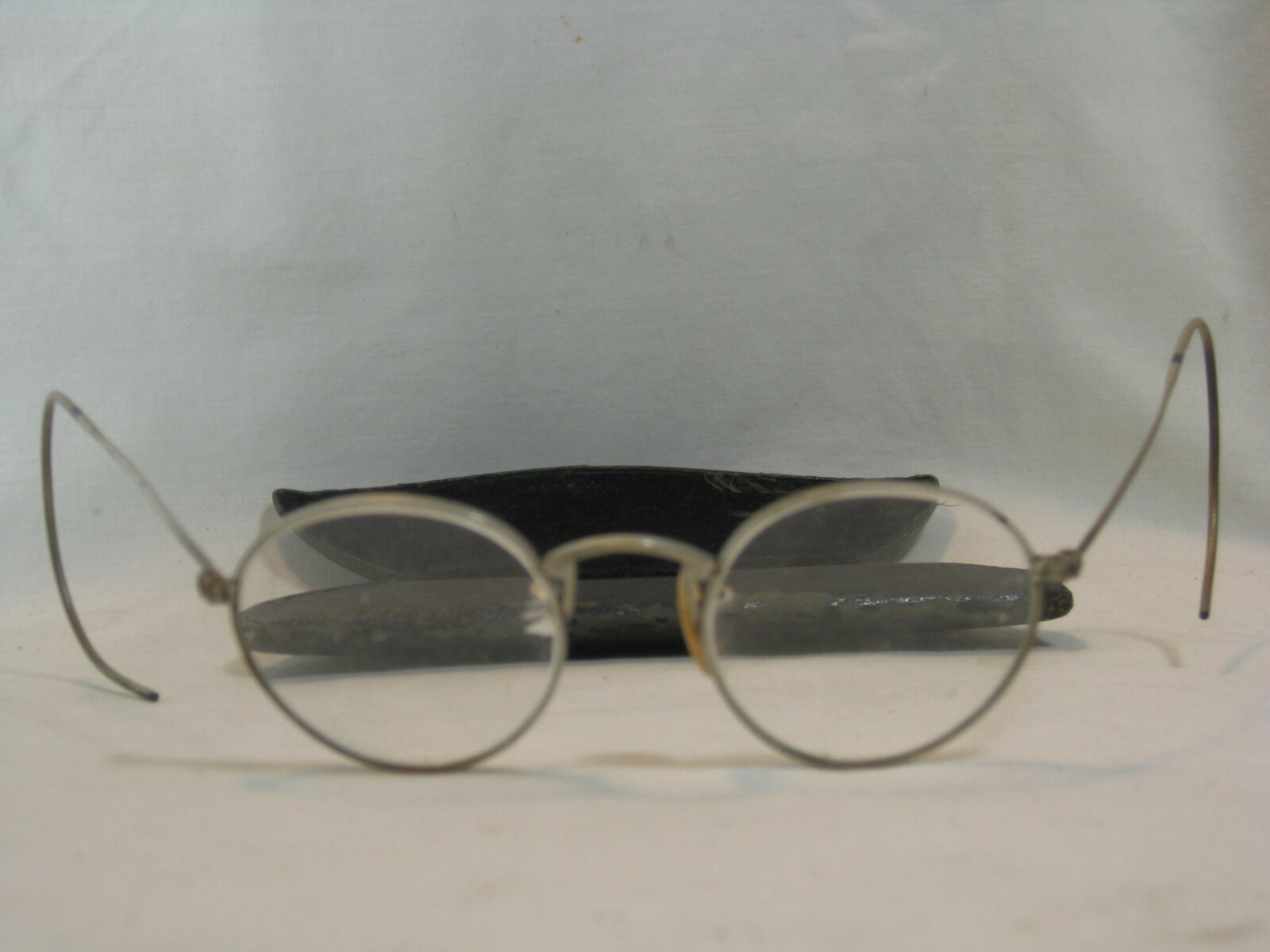 antique eyeglasses glasses frames round spectacles w/… - Gem